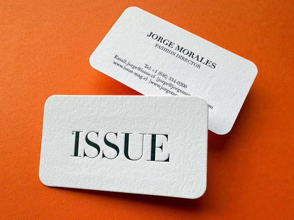 Premium Letterpress Business Cards with Die-Cut Rounded Corners | Fino ...